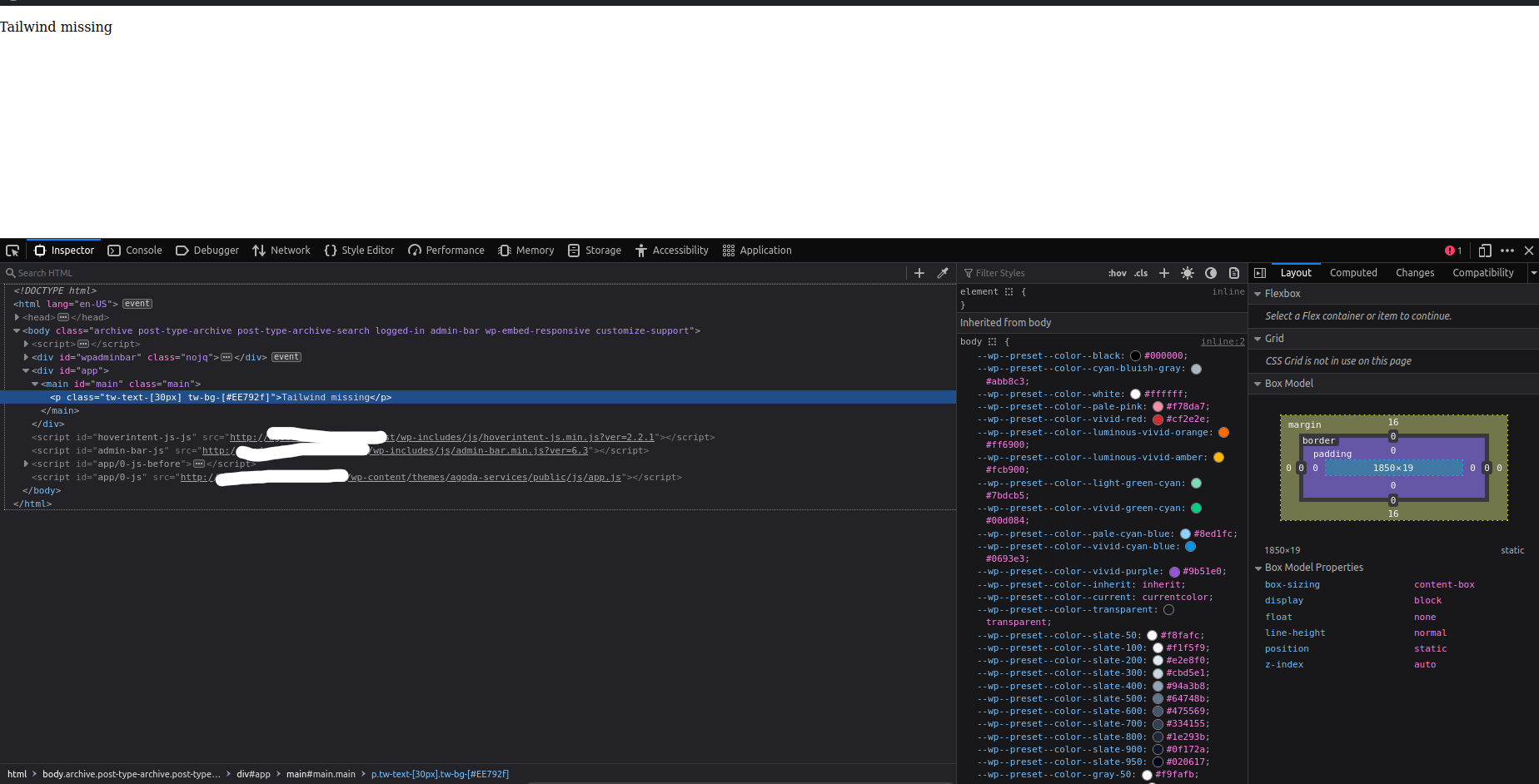 Archive Template not loading Tailwindcss - sage - Roots Discourse Archive Template not loading Tailwindcss - sage - Roots Discourse
